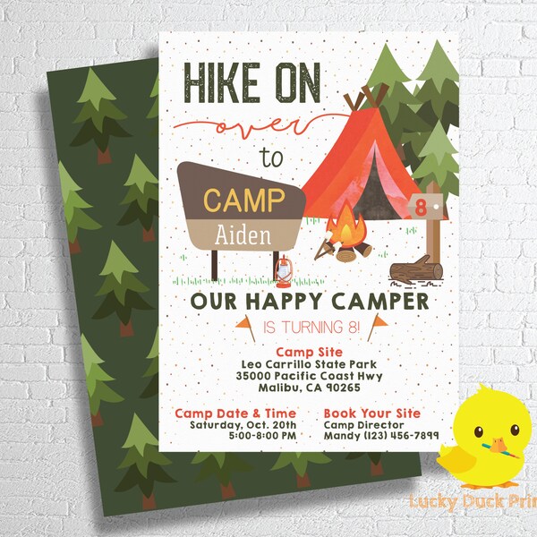Camp Out Invitation - Etsy