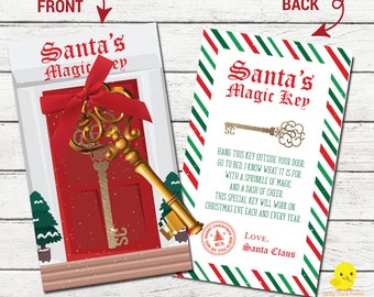 Printable Santa's Magic Key Tag Christmas Tradition - Etsy