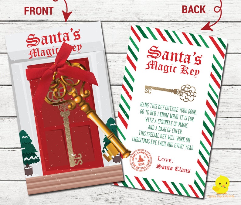 Santa's Magical Key Printable Magic Key Tag Christmas - Etsy
