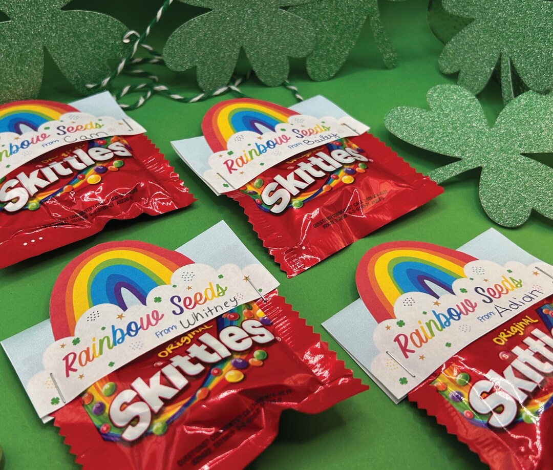St. Patrick's Day Printable: Rainbow Seeds Toppers and Leprechaun Treat ...