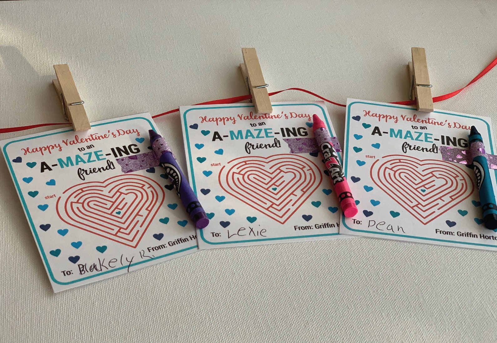 PRINTABLE Valentines for Kids Maze Valentines Boy | Etsy