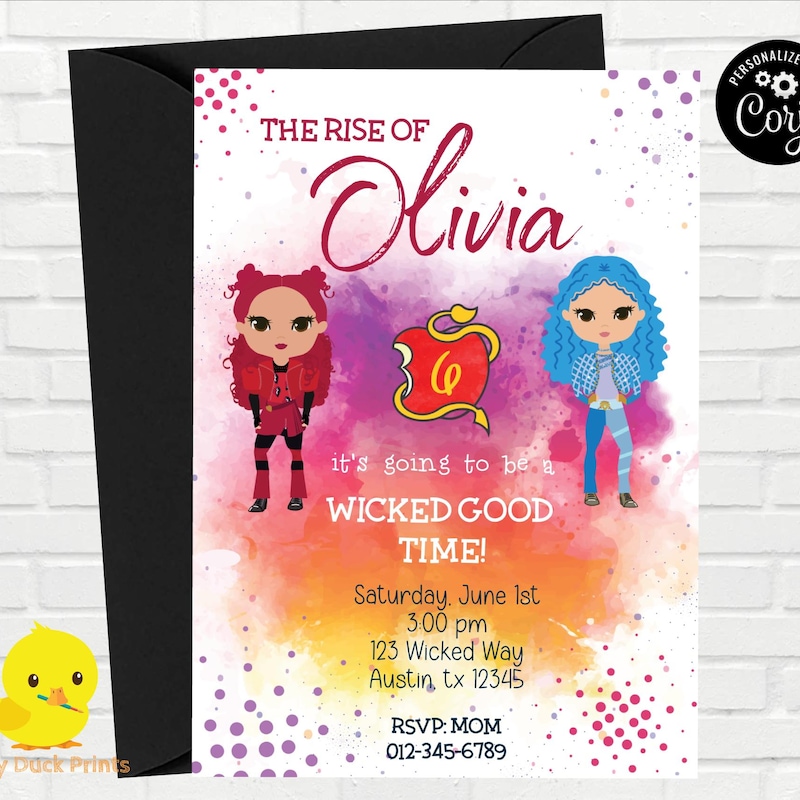 Rise of Red Descendants Invitations - Etsy