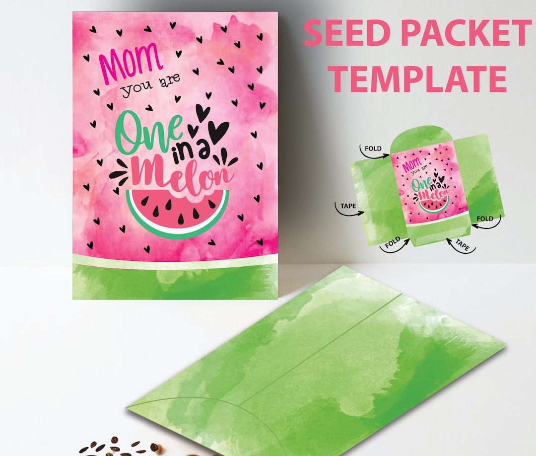 Mother's Day Flower Seed Packet Template: Printable Gift (digital File ...