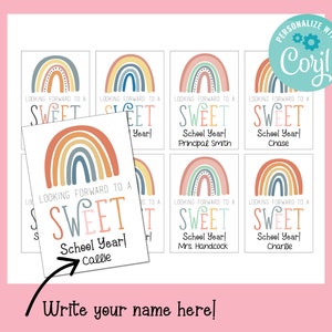 Back to School Printable | Sweet Year Teacher Tag | Teacher Gift | Boho ...