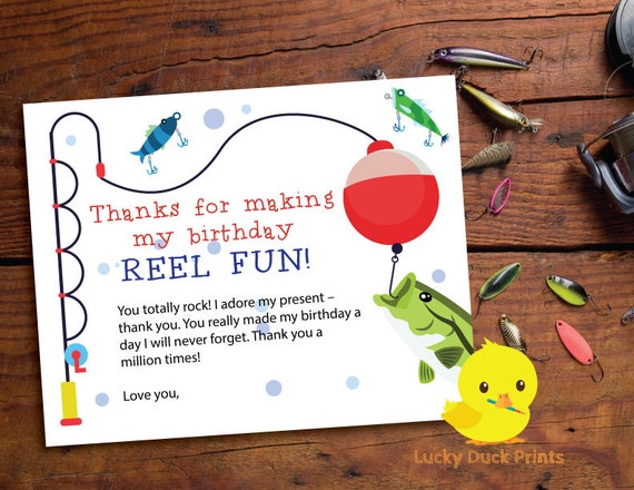 Fishing Thank You Note editable The Big One Fishing | Etsy