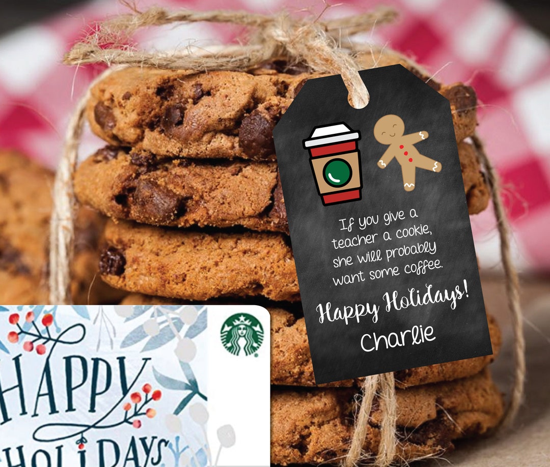 Teacher Cookie/coffee Gift Tags - Thank You, Christmas, Teacher ...