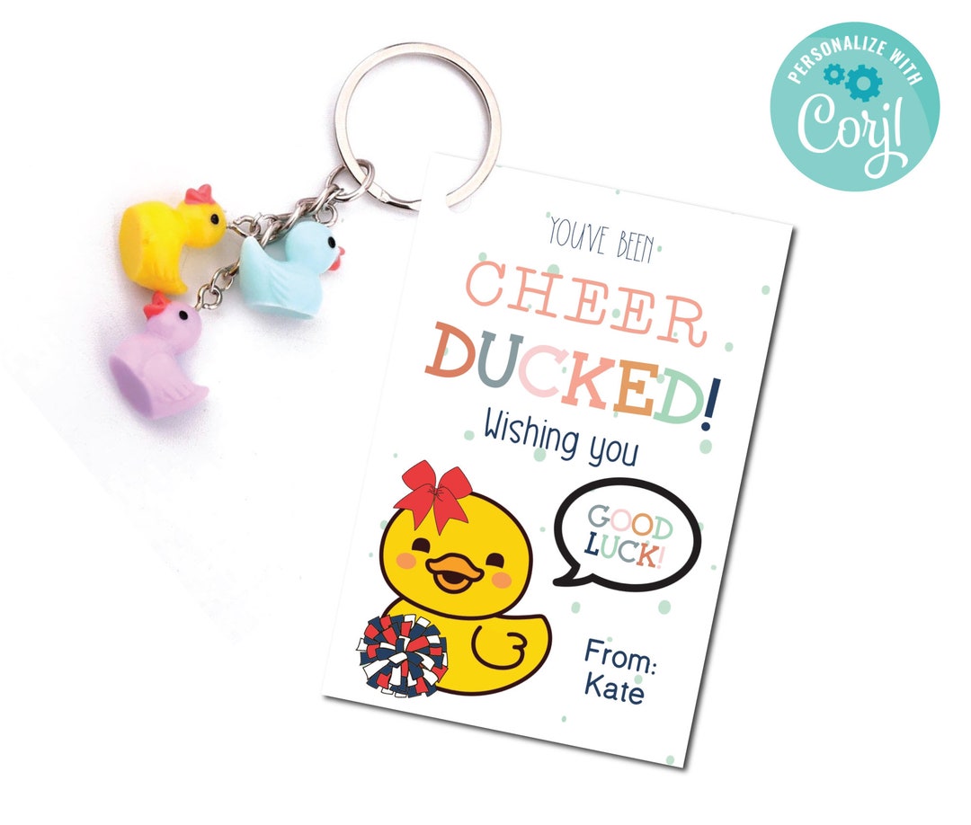 Editable Cheer Duck Tag, You've Been Cheer Ducked Tag Rubber Ducks Game ...