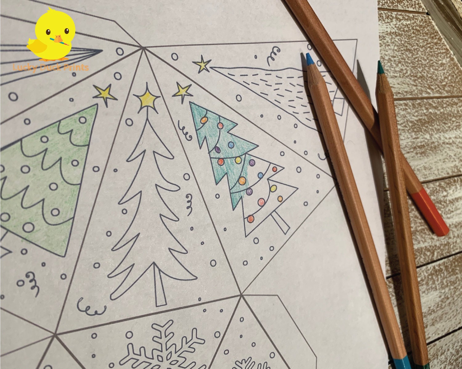 DIY Paper Christmas Ornament: Color Your Own Xmas Decor (PDF) - Etsy