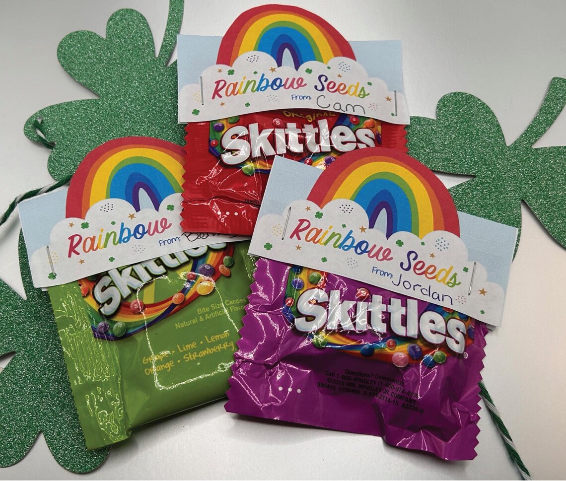 Rainbow Seeds St. Patrick's Day Treat Bag Toppers (digital PDF) - Etsy