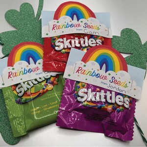 St. Patrick's Day Printable: Rainbow Seeds Toppers and Leprechaun Treat ...