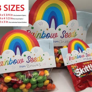 St. Patrick's Day Printable: Rainbow Seeds Toppers and Leprechaun Treat ...