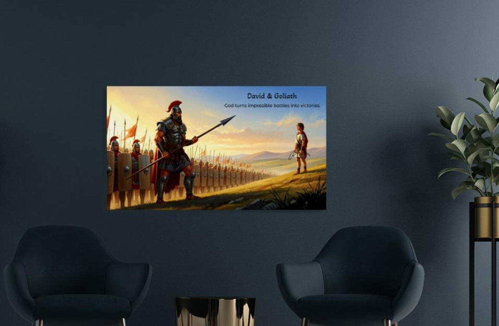 David and Goliath. God's Victory. Bible Scripture. HD Digital ...