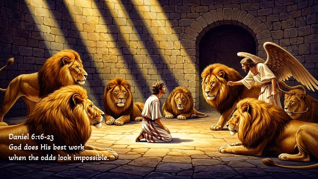 Daniel in the Lion’s Den. Bible Story. Daniel 16:6-23 Premier HD ...