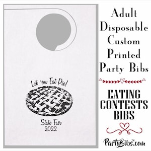 Eating Contest Bibs - Hot Dogs, Corn, Cake, Promotional or State Fair ...