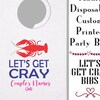 Crawfish Bibs Adult Disposable Custom Printed Party Bibs Crayfish ...
