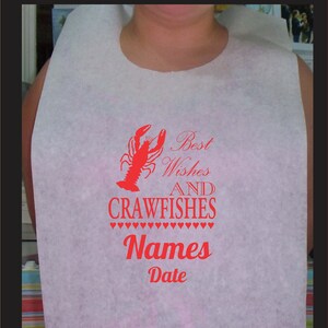 Crawfish Bibs Adult Disposable Custom Printed Party Bibs Crayfish ...