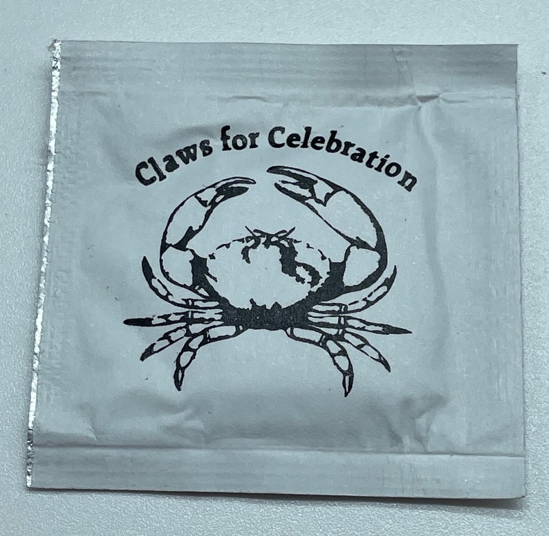 Claws for Celebration Crab Wet Wipes Moist Towelette Packets | Etsy