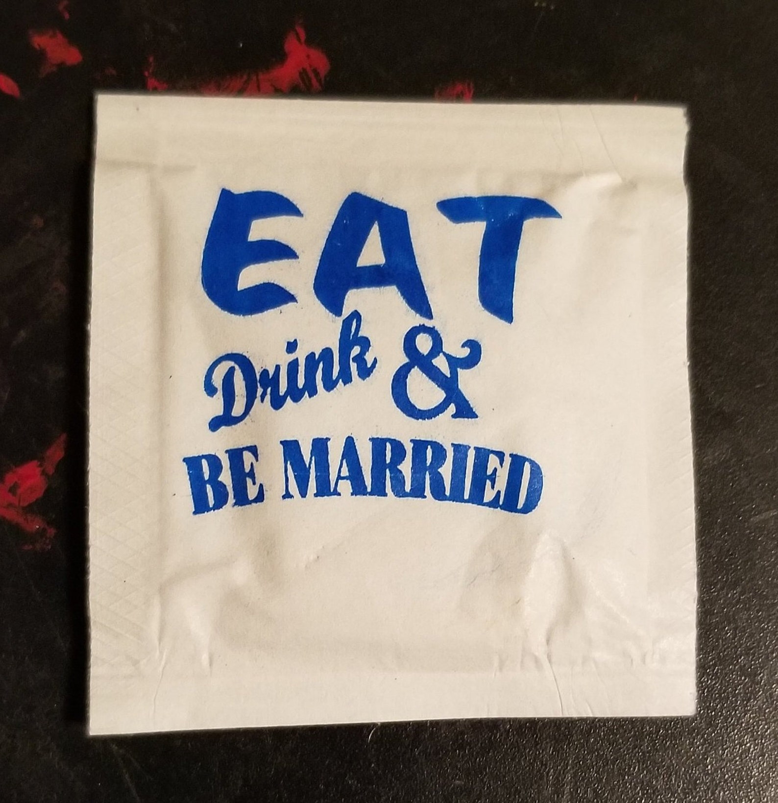 Eat, DRINK & BE MARRIED Wet Naps Choose Your Imprint Color, Wedding ...