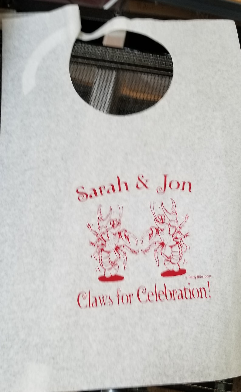 Crawfish Bibs Adult Disposable Custom Printed Party Bibs Crayfish ...