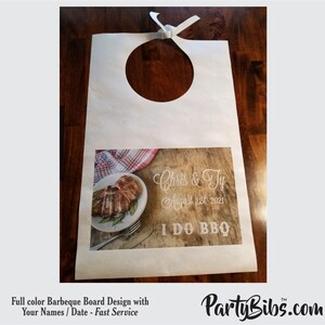 Full Color BBQ Barbeque Grilling Party Bibs adult Bibs for Your Wedding ...