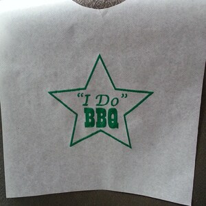 STOCK Party Bibs-i DO BBQ Star Design, Idobbq, Protect Barbeque Guests ...