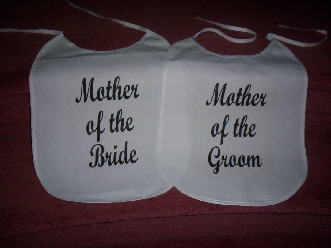 CLOTH Mother of the Bride Cloth Bib or Mother of the Groom Cloth Bib ...