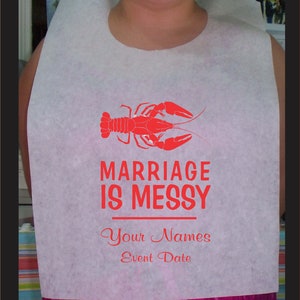 Crawfish Bibs Adult Disposable Custom Printed Party Bibs Crayfish ...