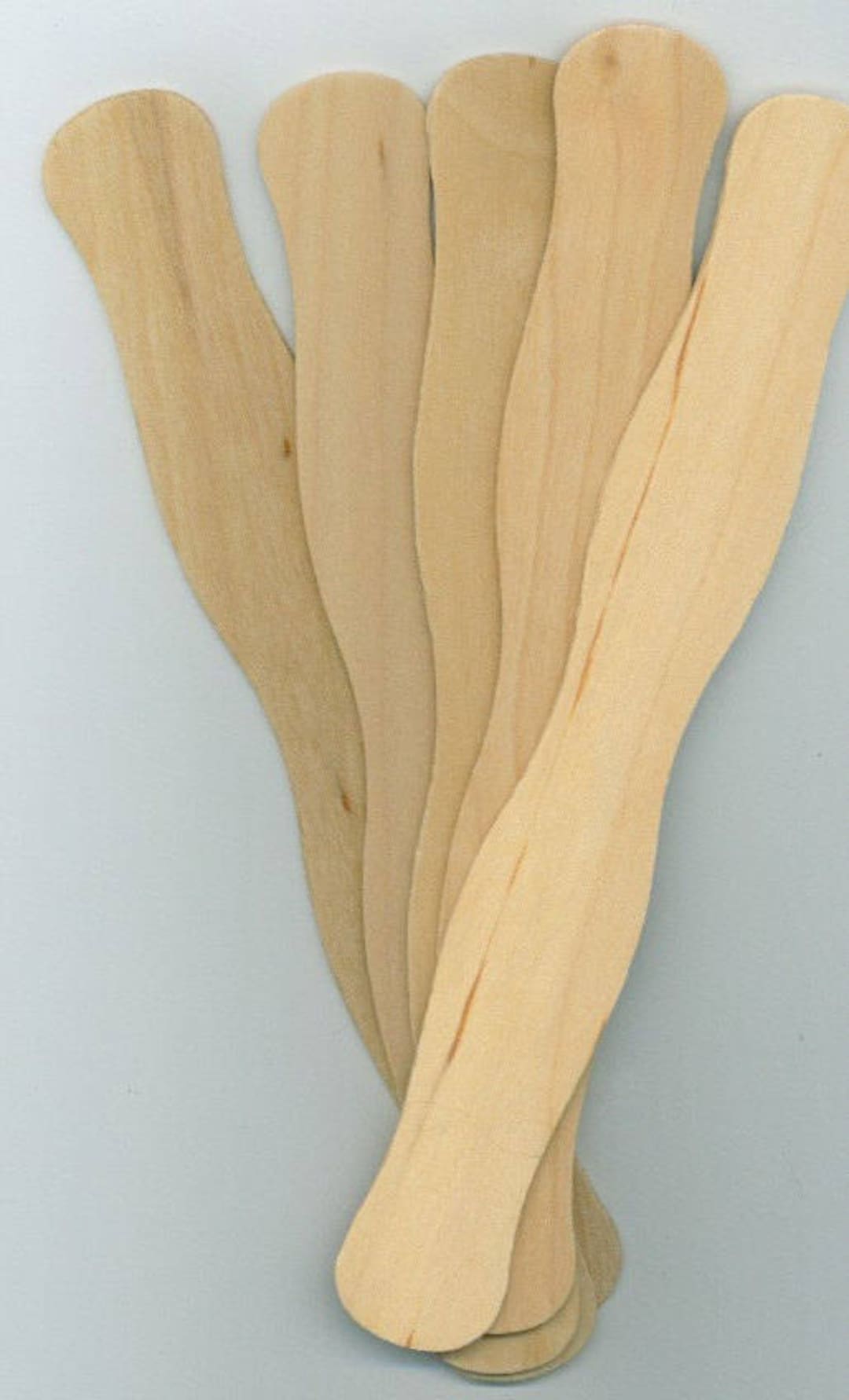 Paddle Fan Sticks - Pack of 100 Wooden Wavy Sticks to Make Your Own ...