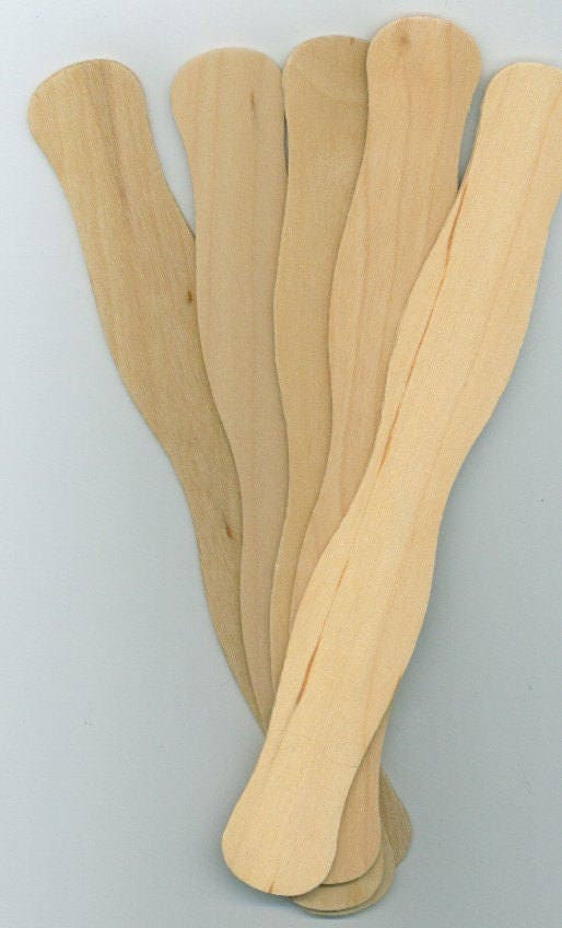 Paddle Fan Sticks - Pack of 100 Wooden Wavy Sticks to Make Your Own ...