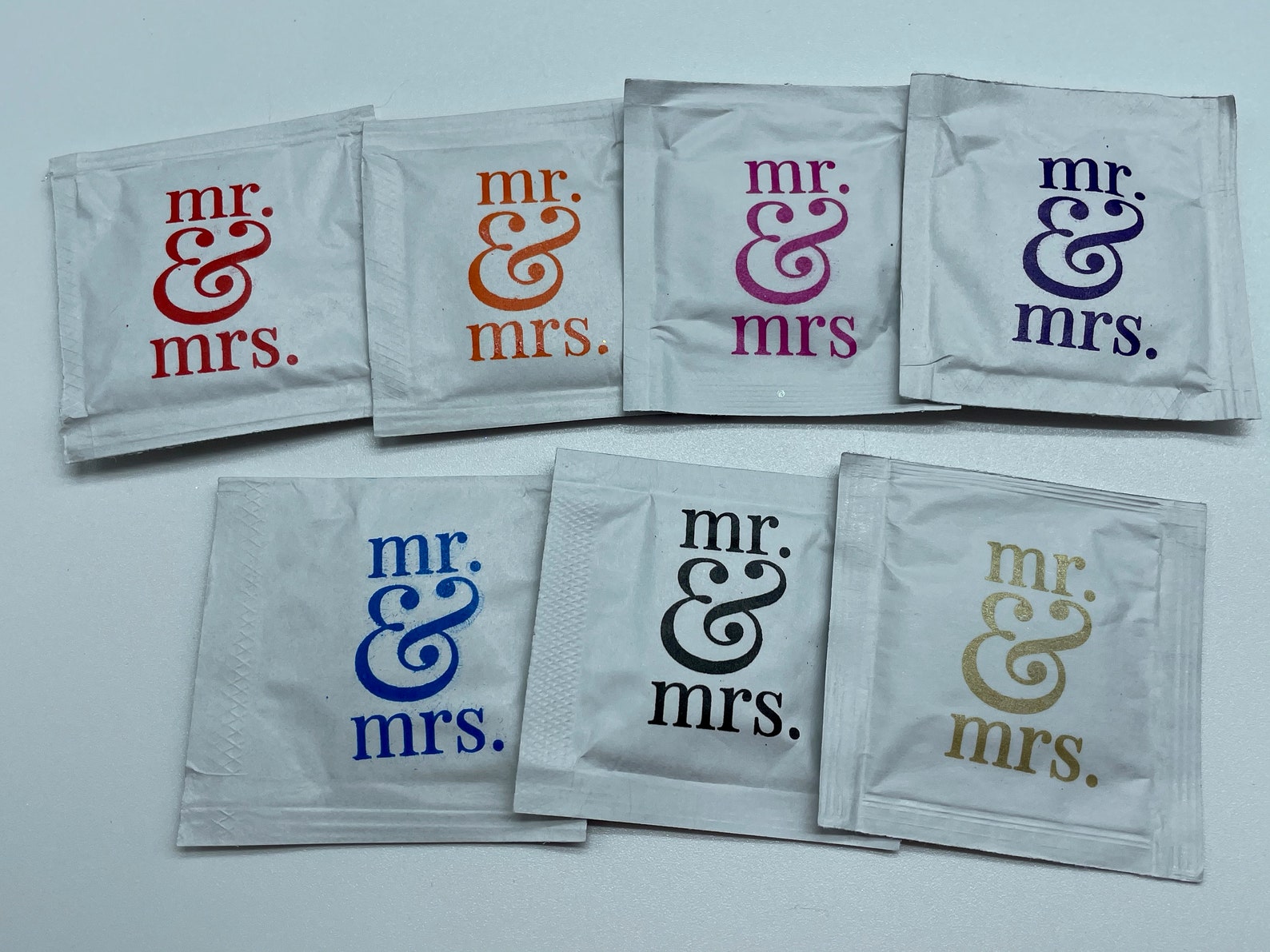 Mr. and Mrs. Moist Towelettes Wet Naps 12 Ink Colors to - Etsy