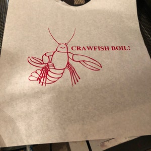 STOCK Party Bibs-crawfish Boil, Protect Your Crawdaddy Eating Bib ...