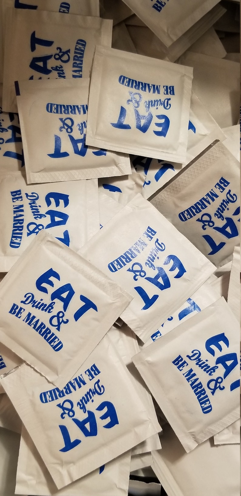 Eat, DRINK & BE MARRIED Wet Naps Choose Your Imprint Color, Wedding ...