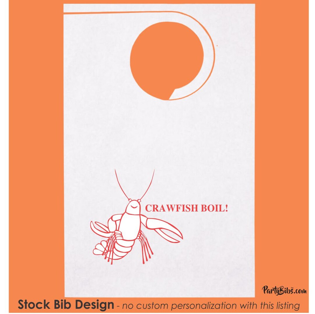 STOCK Party Bibs-crawfish Boil, Protect Your Crawdaddy Eating Bib ...