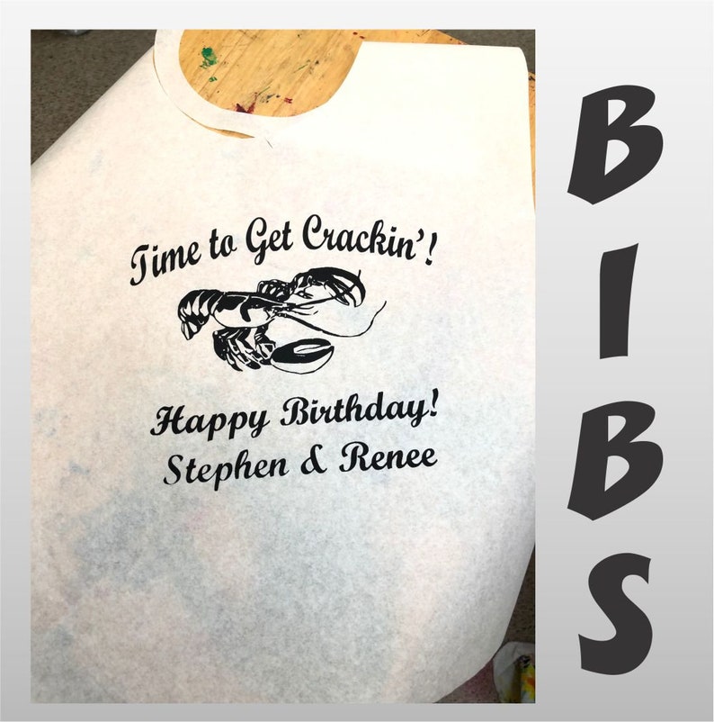 Custom Birthday Party Bibs, Celebration Bibs, Happy Birthday Messy ...
