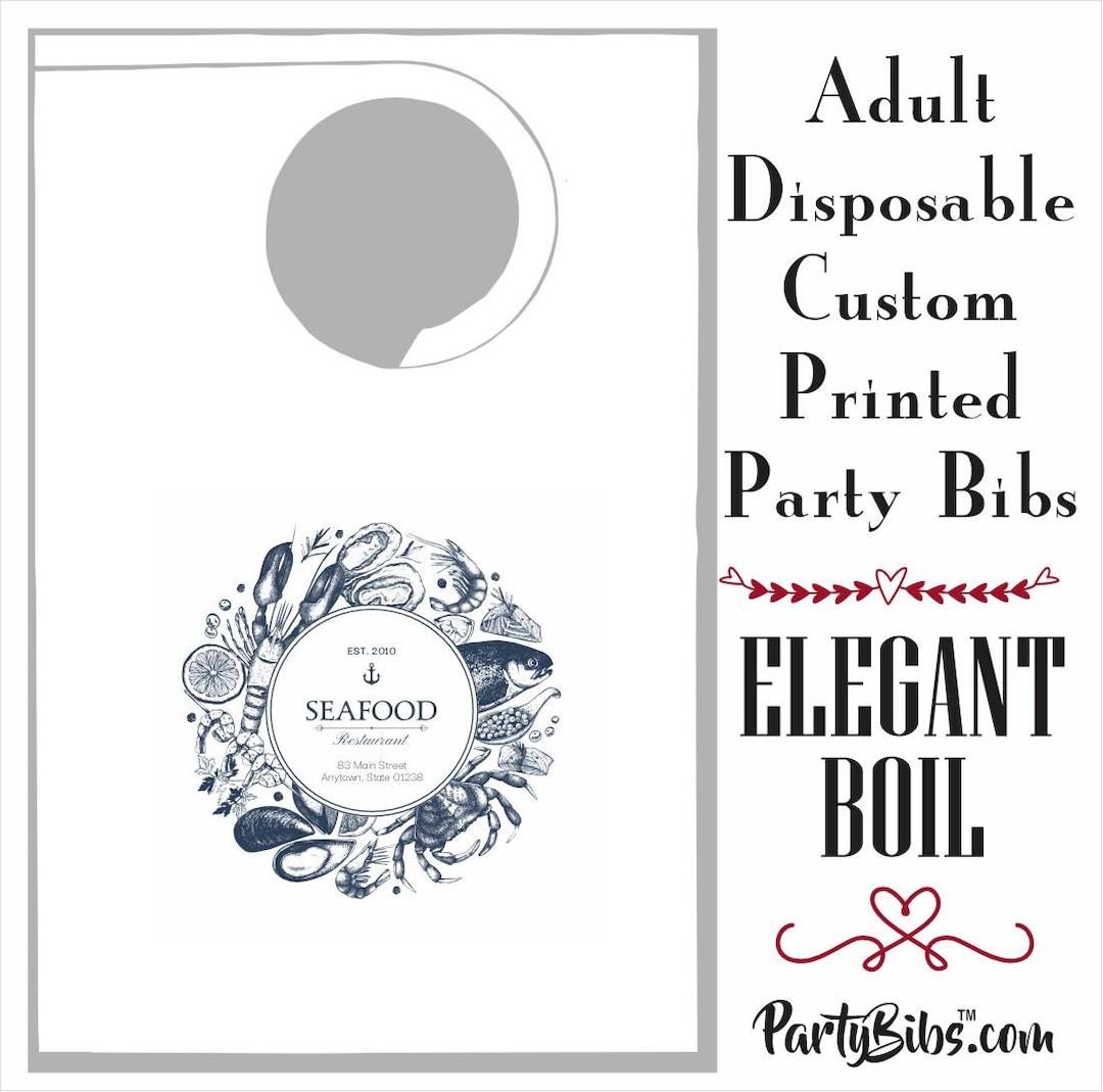 Elegant Seafood Boil Dinner Party Bibs adult Lobster Bibs for Your ...