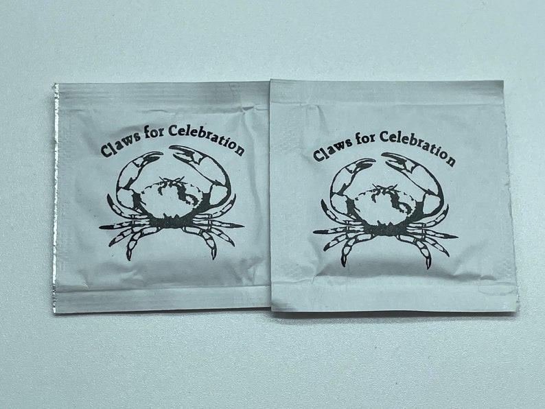 Claws for Celebration Crab Wet Wipes Moist Towelette Packets | Etsy