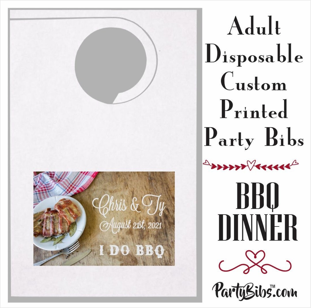 Full Color BBQ Barbeque Grilling Party Bibs adult Bibs for Your Wedding ...