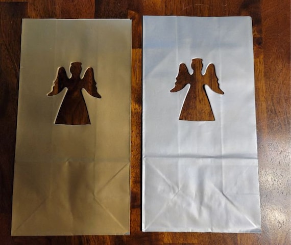 Angel Cut-out Luminary Bags Choose Your Color Celebration - Etsy