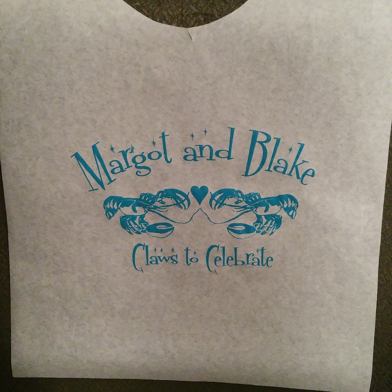 Crawfish Bibs Adult Disposable Custom Printed Party Bibs Crayfish ...