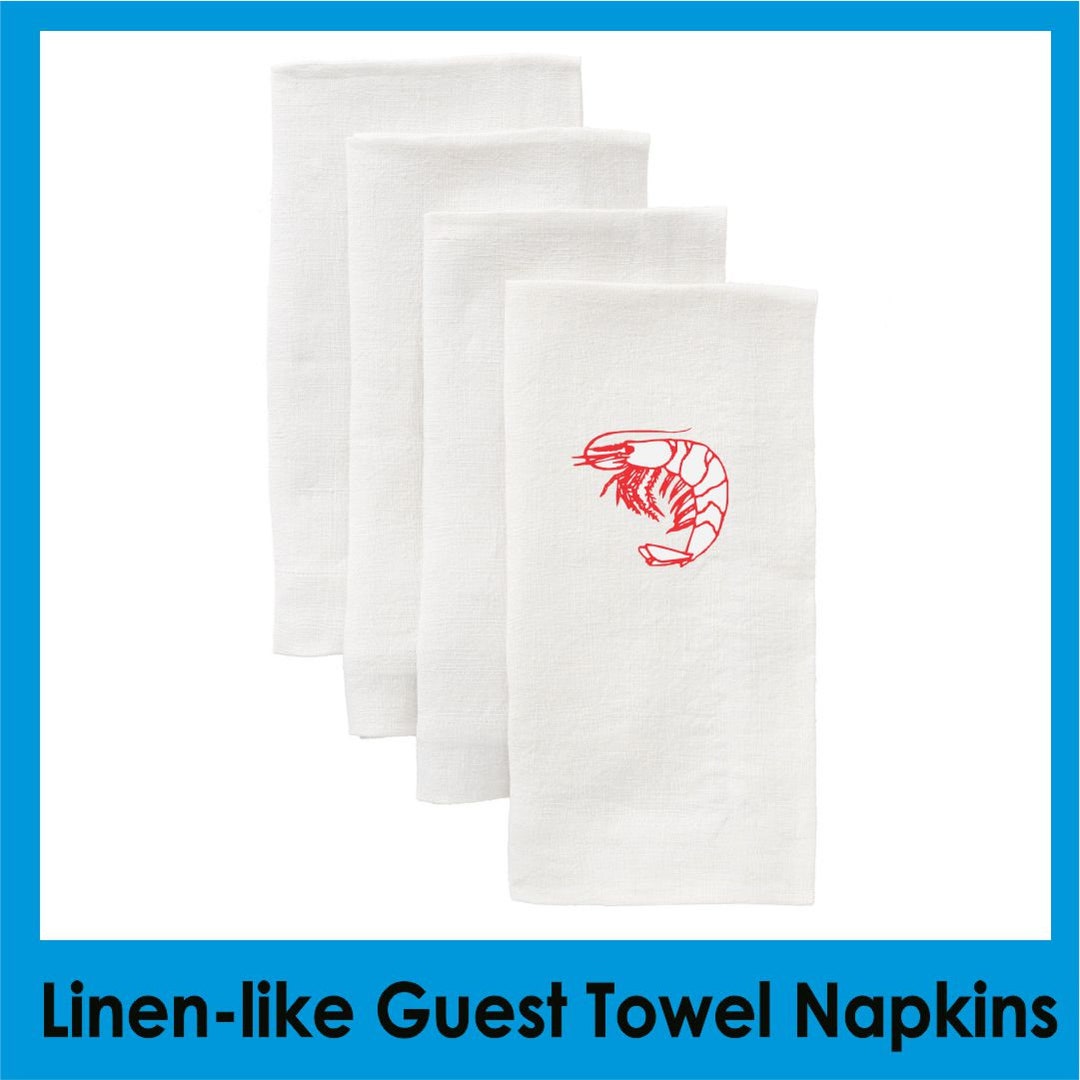 Single Shrimp Linen-like Napkins, Pack of 25, Guest Napkin Size, Heavy ...