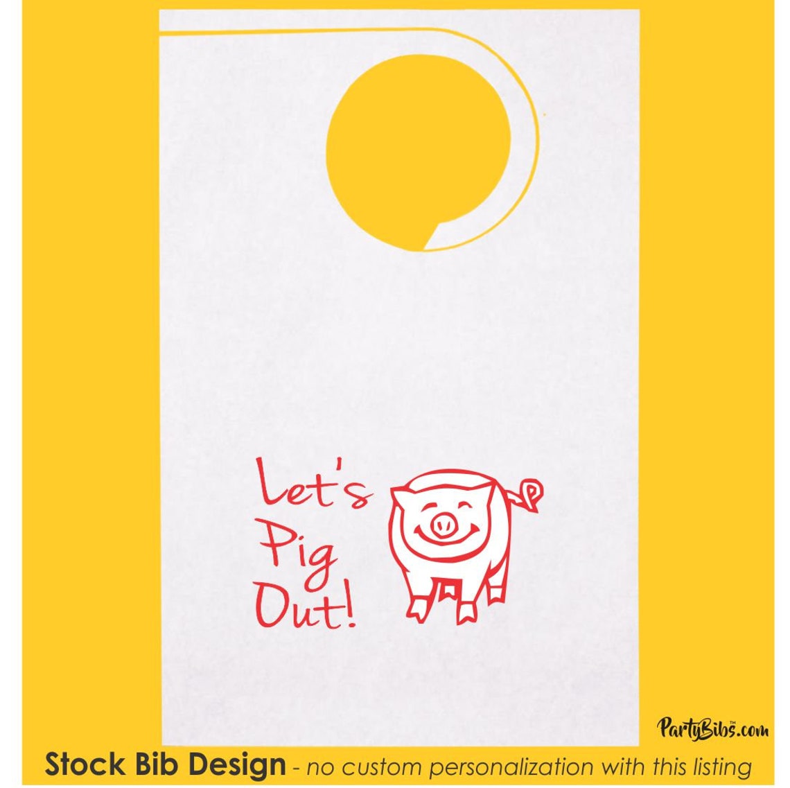 STOCK Party Bibs Let's Pig Out Design Idobbq Protect - Etsy