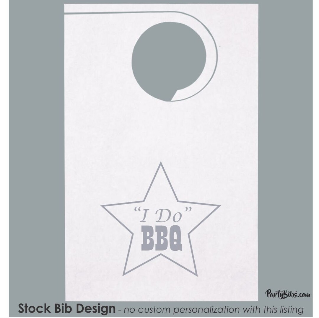 STOCK Party Bibs-i DO BBQ Star Design, Idobbq, Protect Barbeque Guests ...