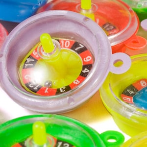 Charms - Plastic Roulette Wheel, Pack of 12, Fun Casino Charm With Ball ...