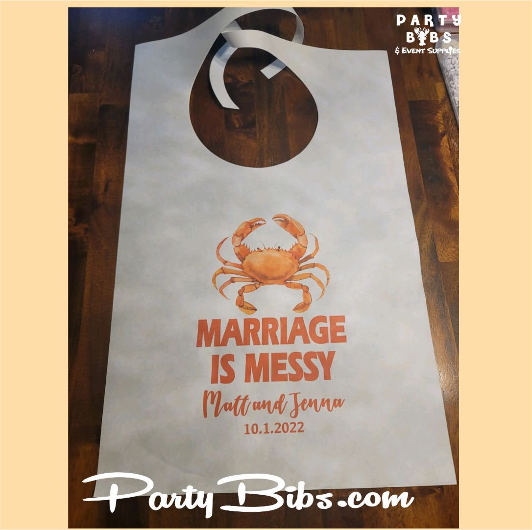 Full Color Custom Printed Party Bibs Adult Disposable Great for ...