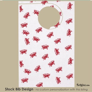 STOCK Party Bibs-all Over Print Crab Bib, Protect Your Crab Feed Eating ...
