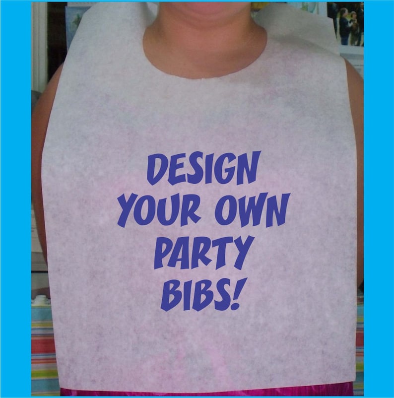 Party Bibs Custom Printed Adult Bibs-disposable Smooth Paper - Etsy