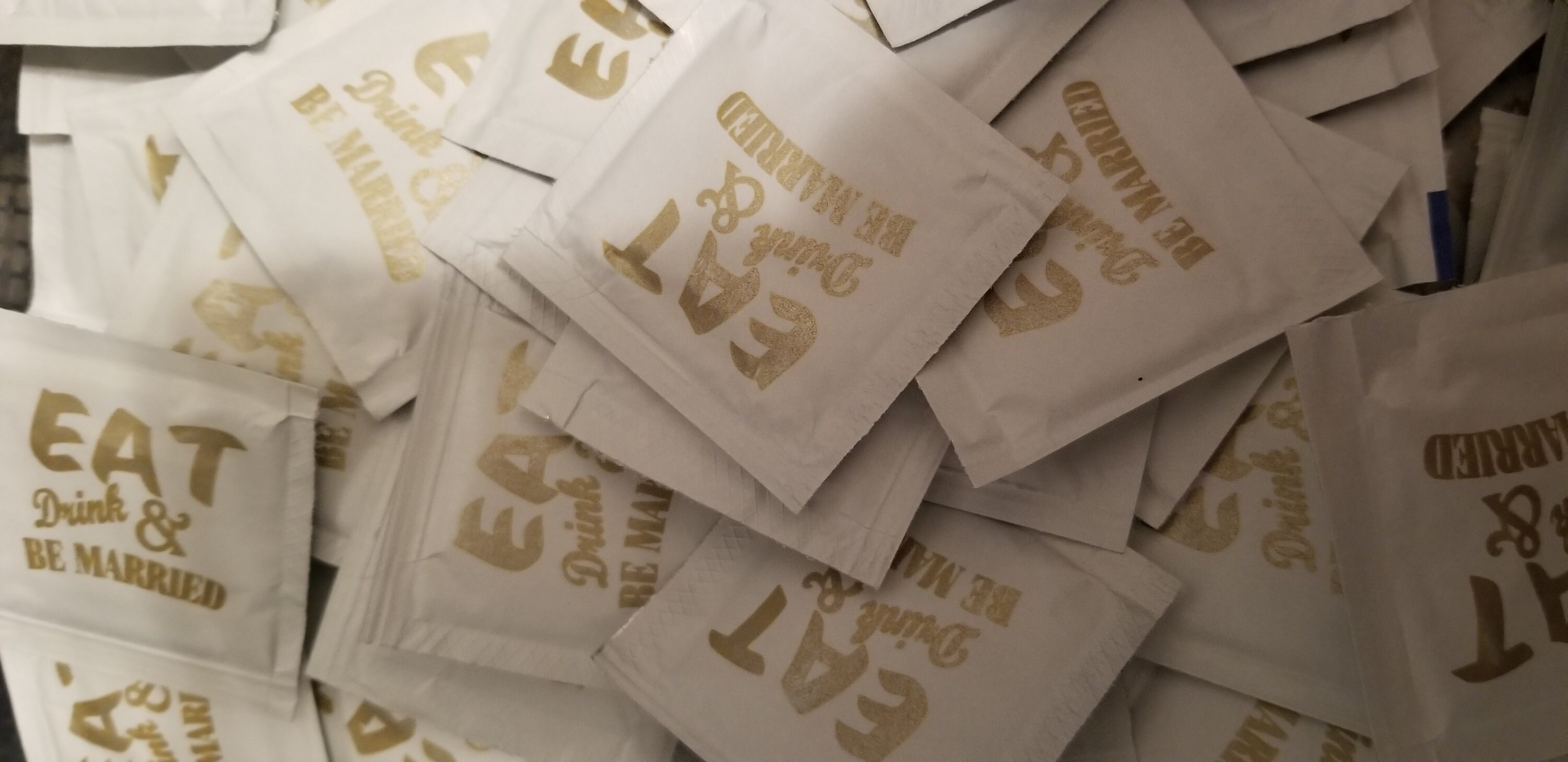 Eat, DRINK & BE MARRIED Wet Naps Choose Your Imprint Color, Wedding ...