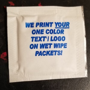 Custom Printed Wet Wipes-your Personalized Design Directly Printed on a ...