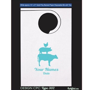 BBQ Bibs-pig-cow-chicken Adult Party Bibs, Disposable for Your IDOBBQ ...