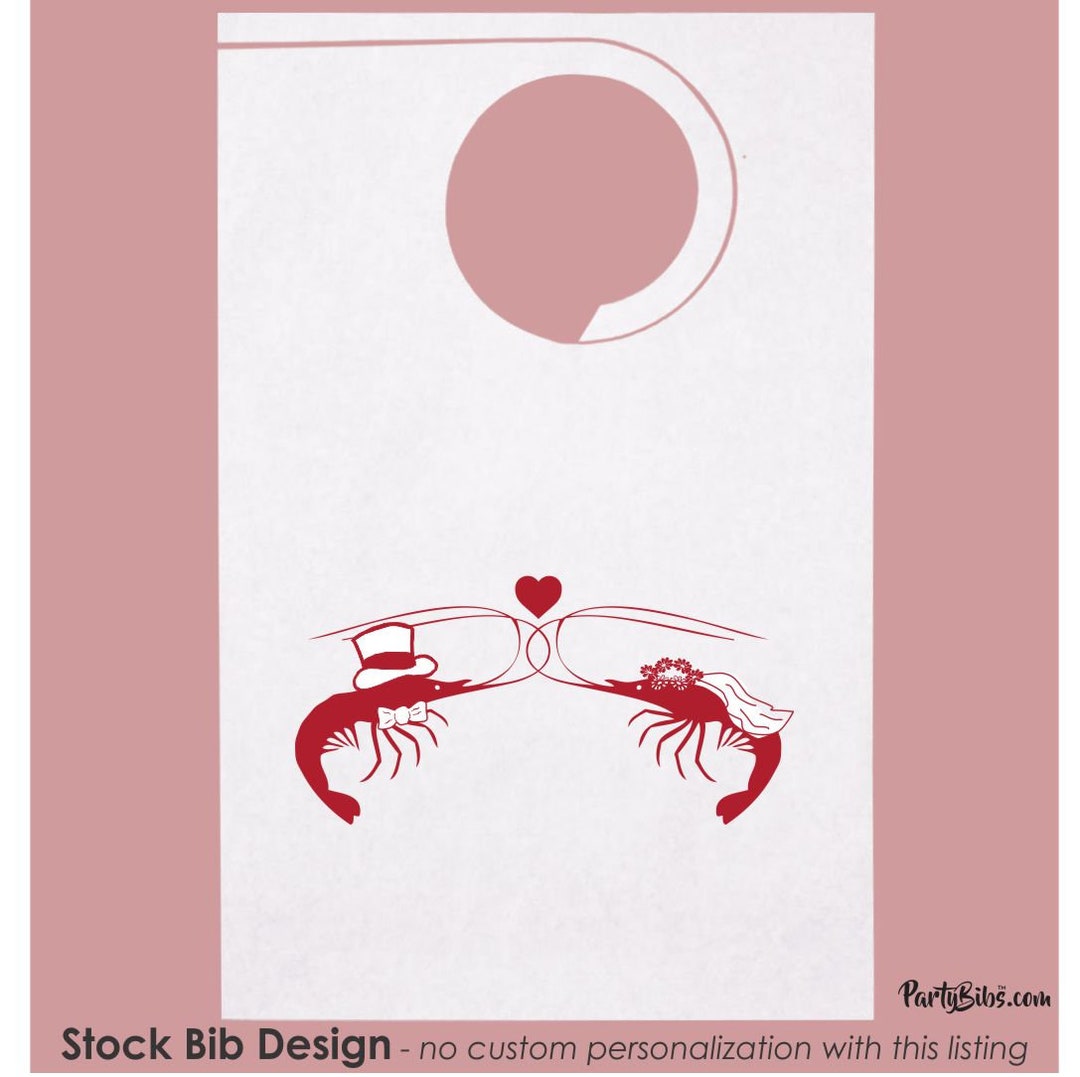 STOCK Party Bibs-bride & Groom Shrimp Bibs, Wedding Events, Low Country ...